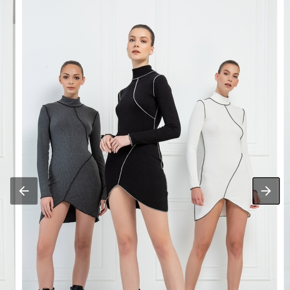 Kiki Riki | Dresses | Kiki Riki Black Contrast Piping Dress | Poshmark